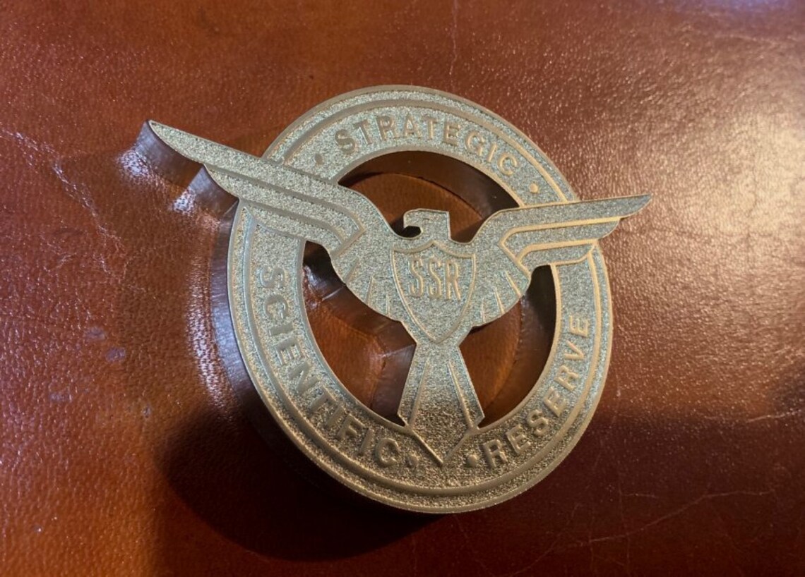 Custom STRATEGIC SCIENTIFIC RESERVE Paperweight Gold / Brass - Etsy