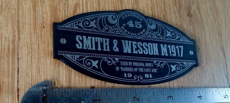 Custom SMITH & WESSON M1917 Display Placard PROP Indiana Jones | Etsy