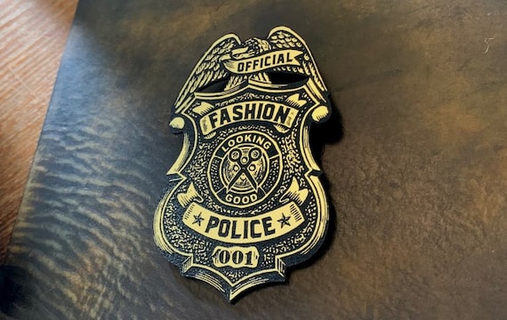 Custom FASHION POLICE BADGE Type 2 New Design | Etsy