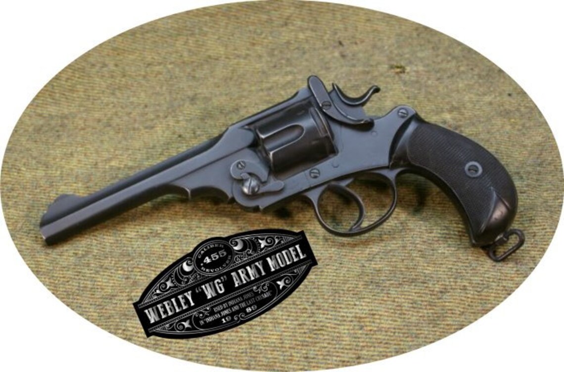 Custom WEBLEY WG Army Model Display Placard PROP Indiana Jones - Etsy