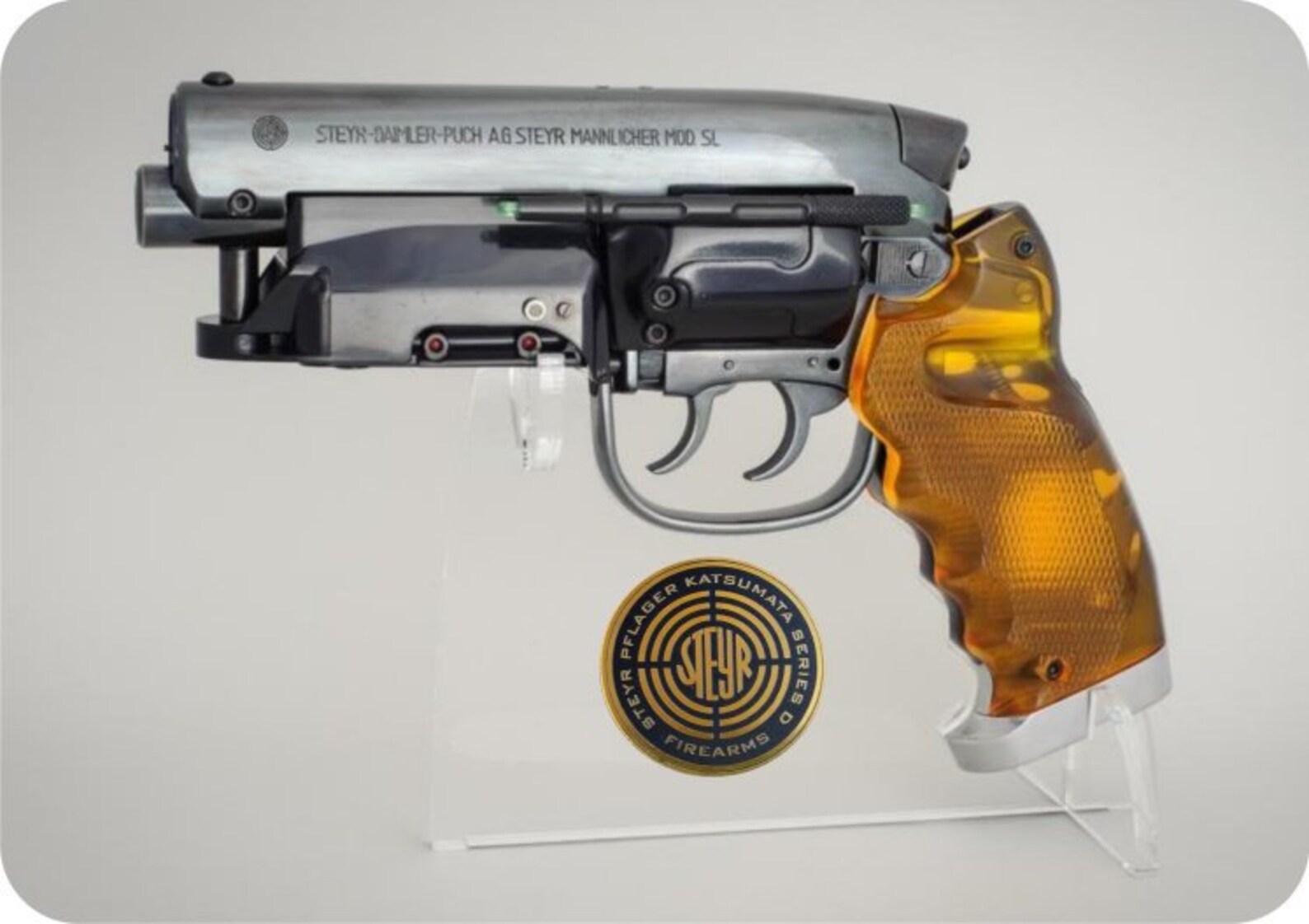 Custom BLADE RUNNER 2019 PKD Blaster Steyr Gold Tone Medallion Plate ...