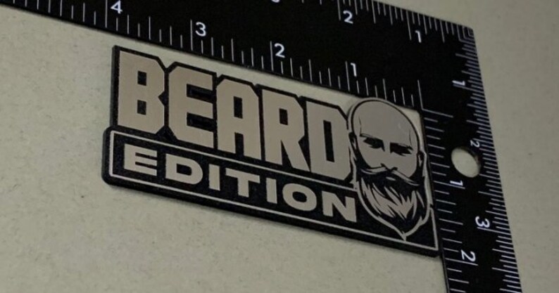 Custom BEARD EDITION Automobile Emblem (SHAVED Head) - Etsy