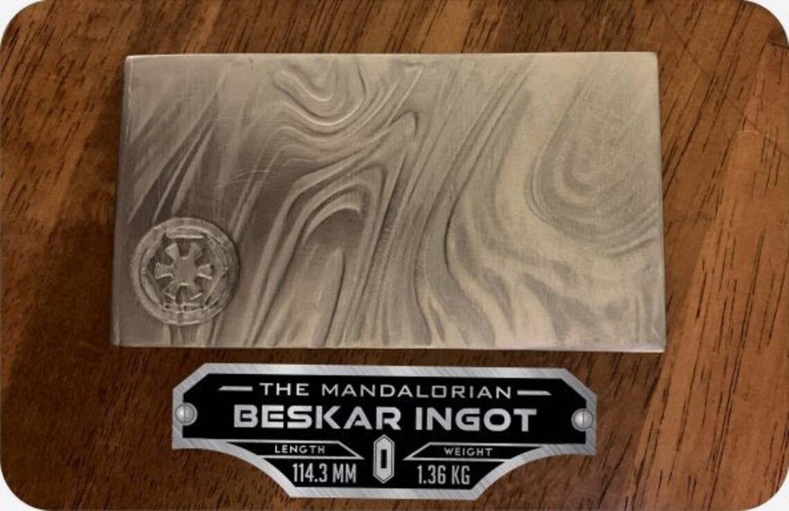Custom BESKAR INGOT Specifications Data Plate Prop MANDALORIAN - Etsy