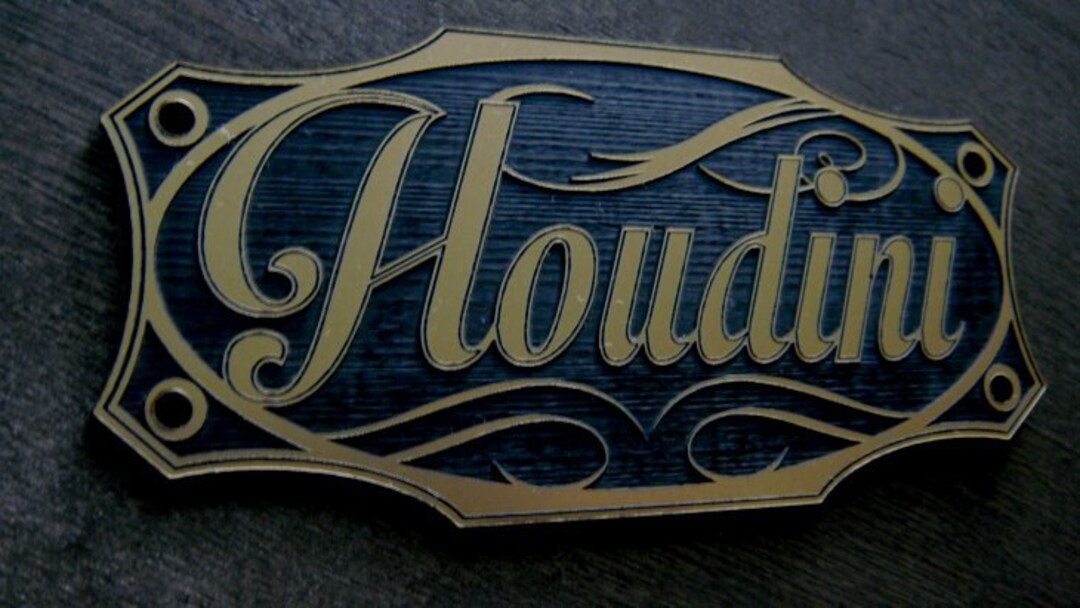 Custom HOUDINI Trunk Badge Plate Prop MAGIC Spook Show Spookshow - Etsy