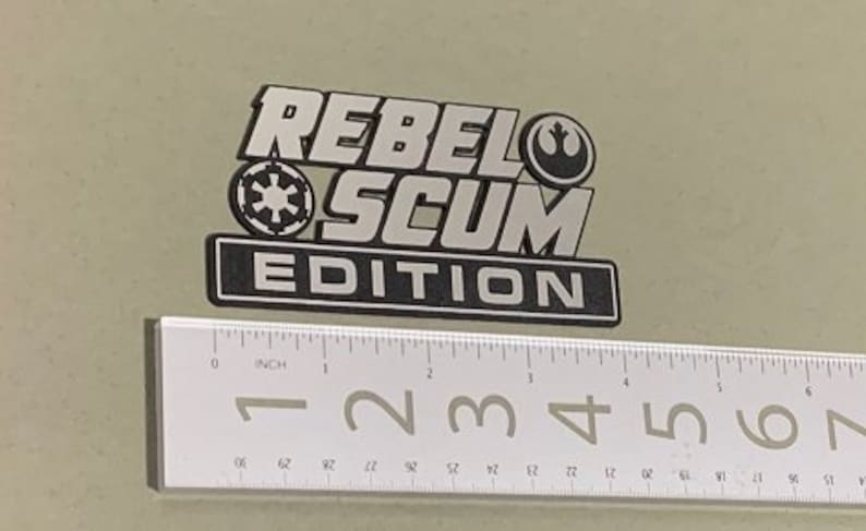 Custom REBEL SCUM EDITION Automobile Car Emblem - Etsy