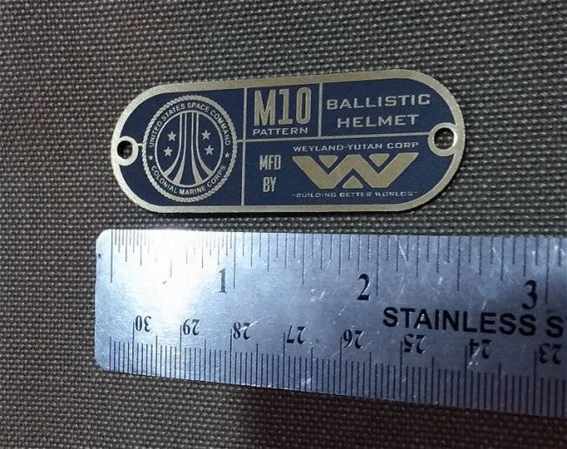 Custom ALIENS M10 Pattern Ballistic Helmet Property TAG PROP - Etsy