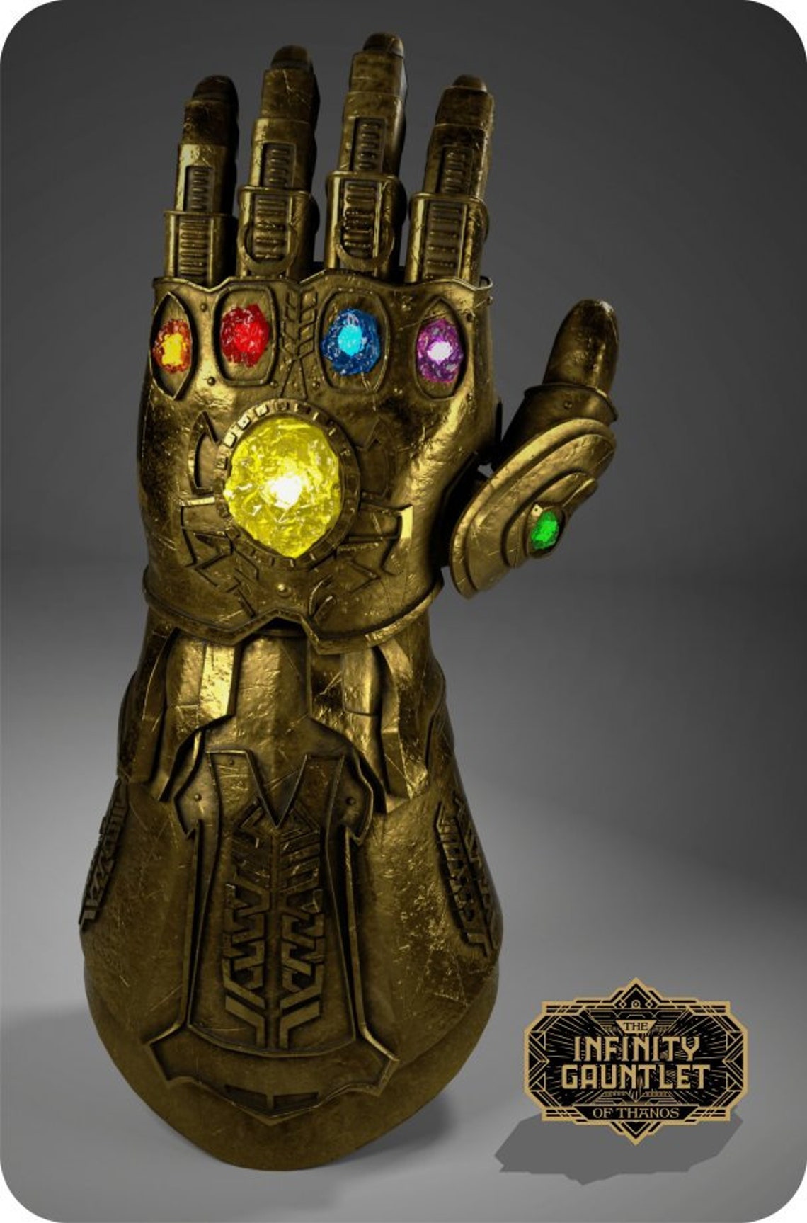 Custom INFINITY GAUNTLET Display PLACARD Prop - Etsy