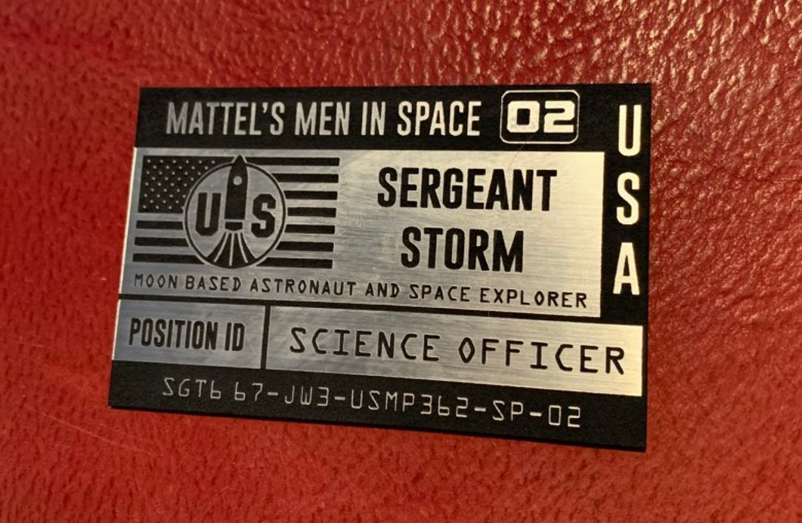 Custom Major Matt Mason Specifications Placard: SGT. STORM Mattel ...