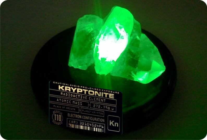 Custom KRYPTONITE Periodic Table Element Data Plate PROP | Etsy