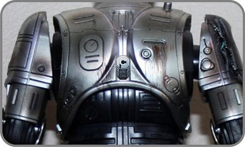 Custom ROBOCOP Serial Data Plate for Your COSTUME 1987 Helmet Armor ...