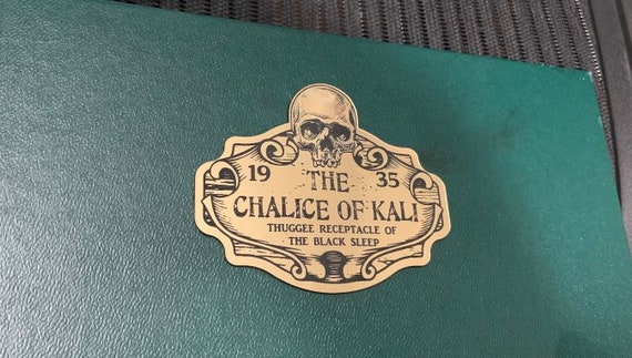 Custom CHALICE of KALI Display PLACARD Prop Indiana Jones | Etsy