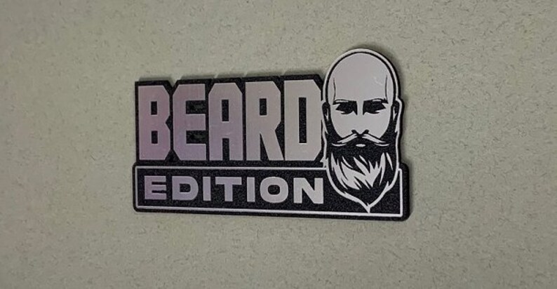 Custom BEARD EDITION Automobile Emblem (SHAVED Head) - Etsy