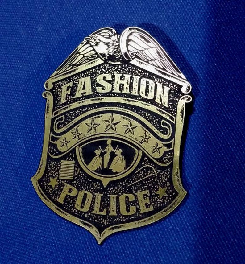 Custom FASHION POLICE BADGE Unisex - Etsy UK