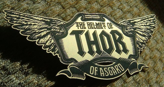 THOR HELMET NAMEPLATE for Your Prop Display Dark World | Etsy