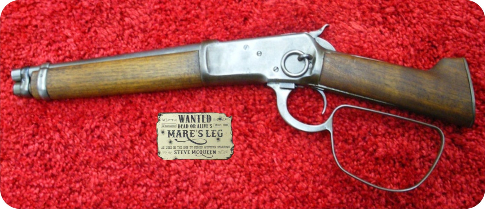 Custom Mare's Leg Display Plaque Placard Wanted Dead or Alive STEVE ...