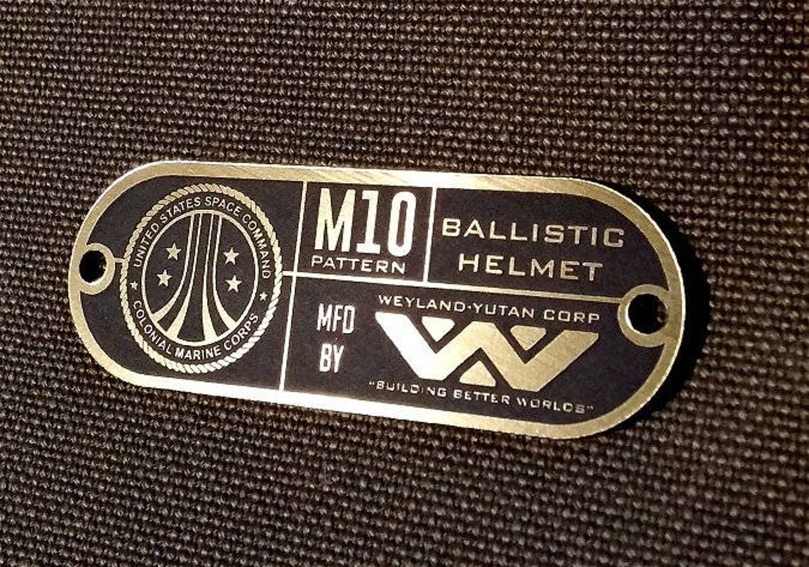 Custom ALIENS M10 Pattern Ballistic Helmet Property TAG PROP - Etsy