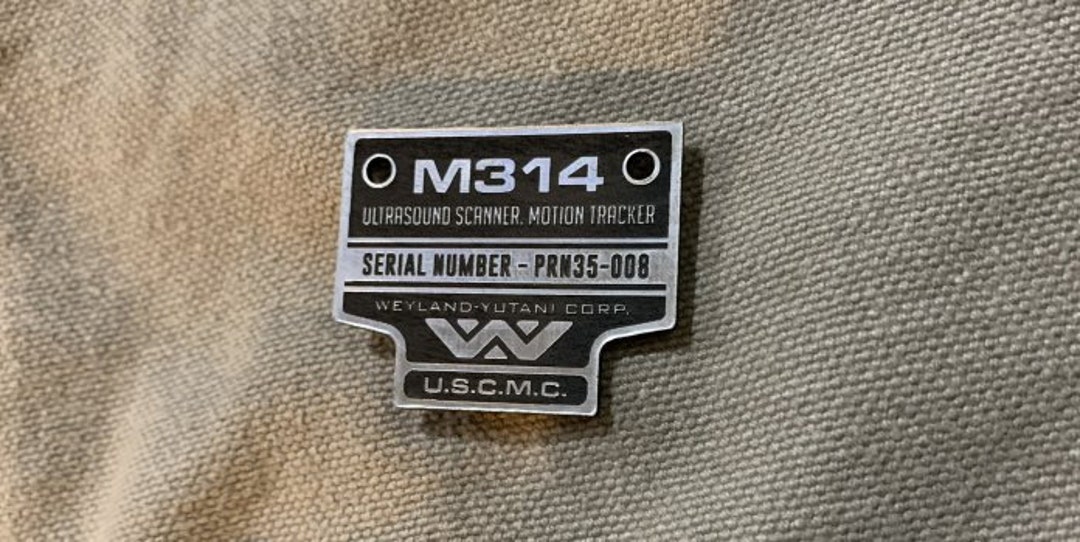 Custom ALIENS M314 MOTION TRACKER Serial Property Tag Prop Colonial ...