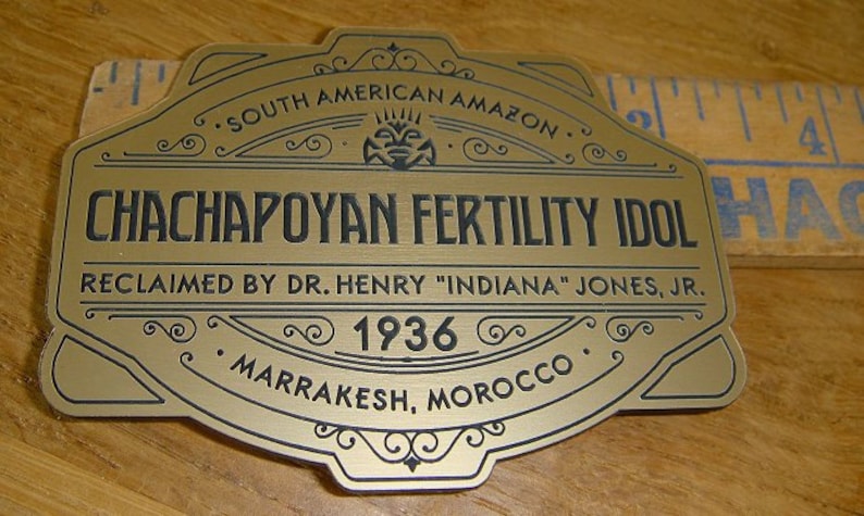 CUSTOM Golden Fertility Idol Display Placard Prop INDIANA - Etsy