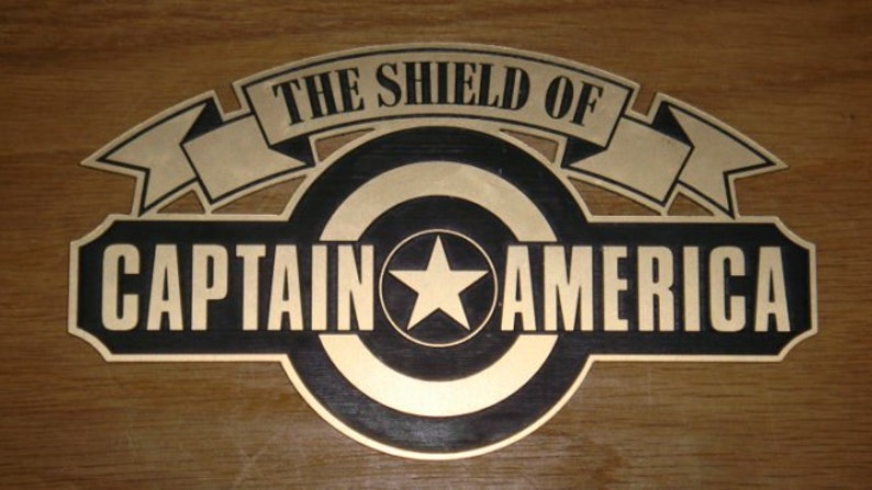 Captain America TFA SHIELD Display Placard Plate Style B | Etsy
