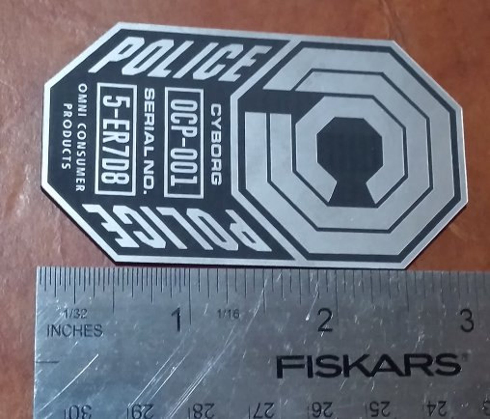 Custom ROBOCOP Serial Data Plate for Your COSTUME 1987 Helmet Armor ...