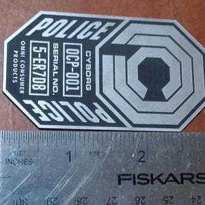 Custom ROBOCOP Serial Data Plate for Your COSTUME 1987 Helmet Armor ...