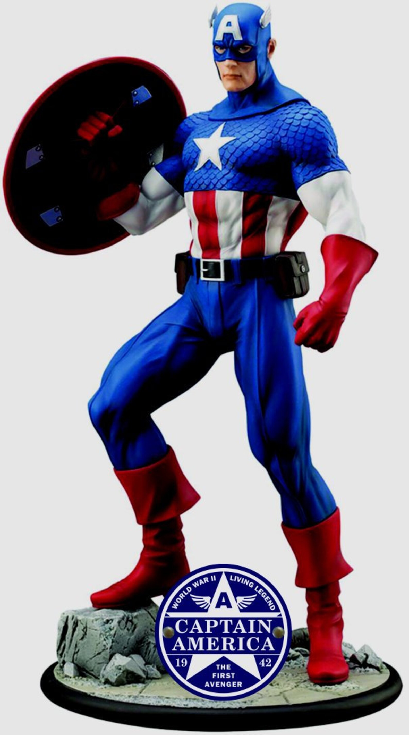 Custom CAPTAIN AMERICA Statue, Bust or Figurine Display PLACARD Prop - Etsy