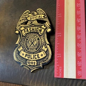 Custom FASHION POLICE BADGE Type 2 New Design! - Etsy