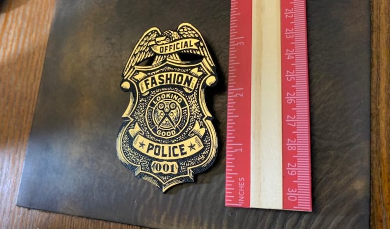 Custom FASHION POLICE BADGE Type 2 New Design! - Etsy