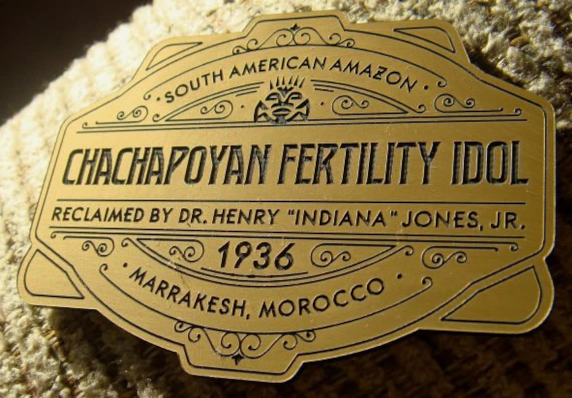 CUSTOM Golden Fertility Idol Display Placard Prop INDIANA | Etsy