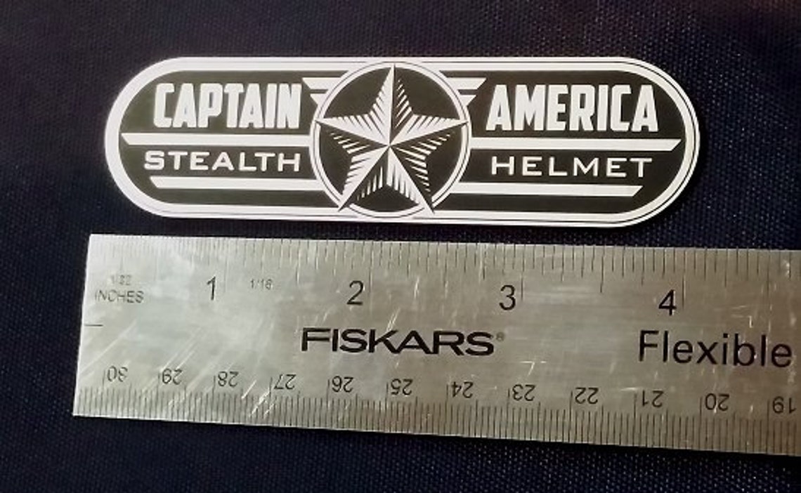 Custom CAPTAIN AMERICA Stealth HELMET Display Placard Prop | Etsy