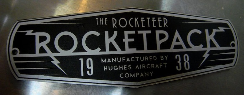 ROCKETEER ROCKETPACK Display Nameplate Placard Helmet Jet Pack! - Etsy