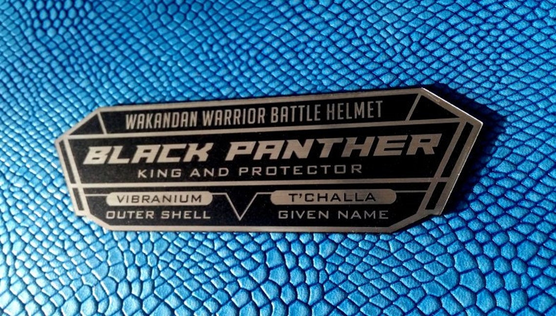 Custom BLACK PANTHER Battle Helmet Display PLACARD Prop - Etsy