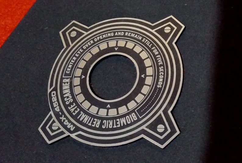 Custom Retina Eye Scan Peephole Plate PROP Peep Hole Sci-fi IRON MAN ...