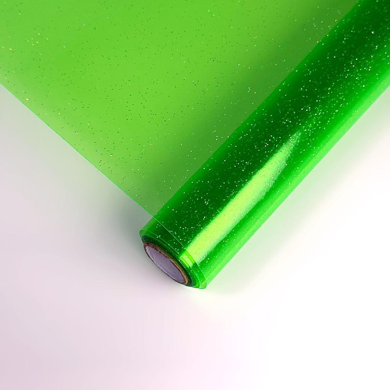 Clear Glitter PVC Vinyl Sheet, Transparent Color Vinyl for DIY Crafts ...