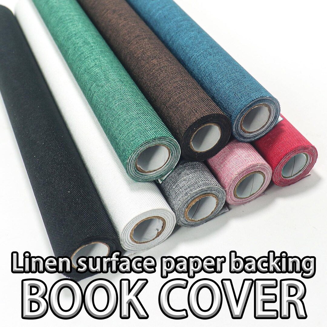 Linen Book Cover Fabric 44x145cm 17x57in - DIY Book Covering Linen ...