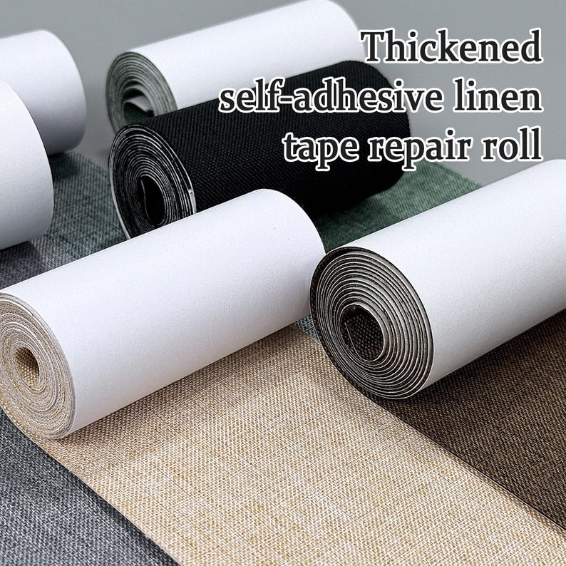 Thickened Self Adhesive Linen Repair Tape Roll, Peel and Stick Fabric ...
