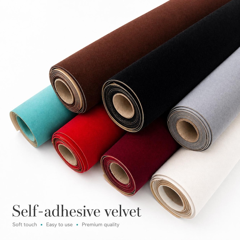 Self Adhesive Velvet Felt Fabric, 1.2mm Thick Peel & Stick Liner for ...