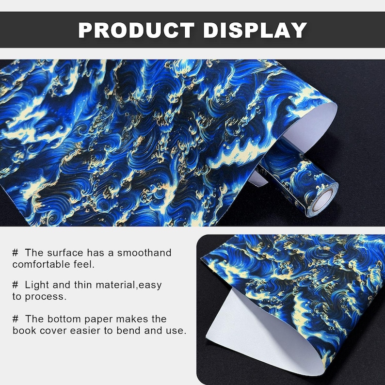 Japanese Wave Book Cloth Roll Non-adhesive Bookbinding Fabric for ...