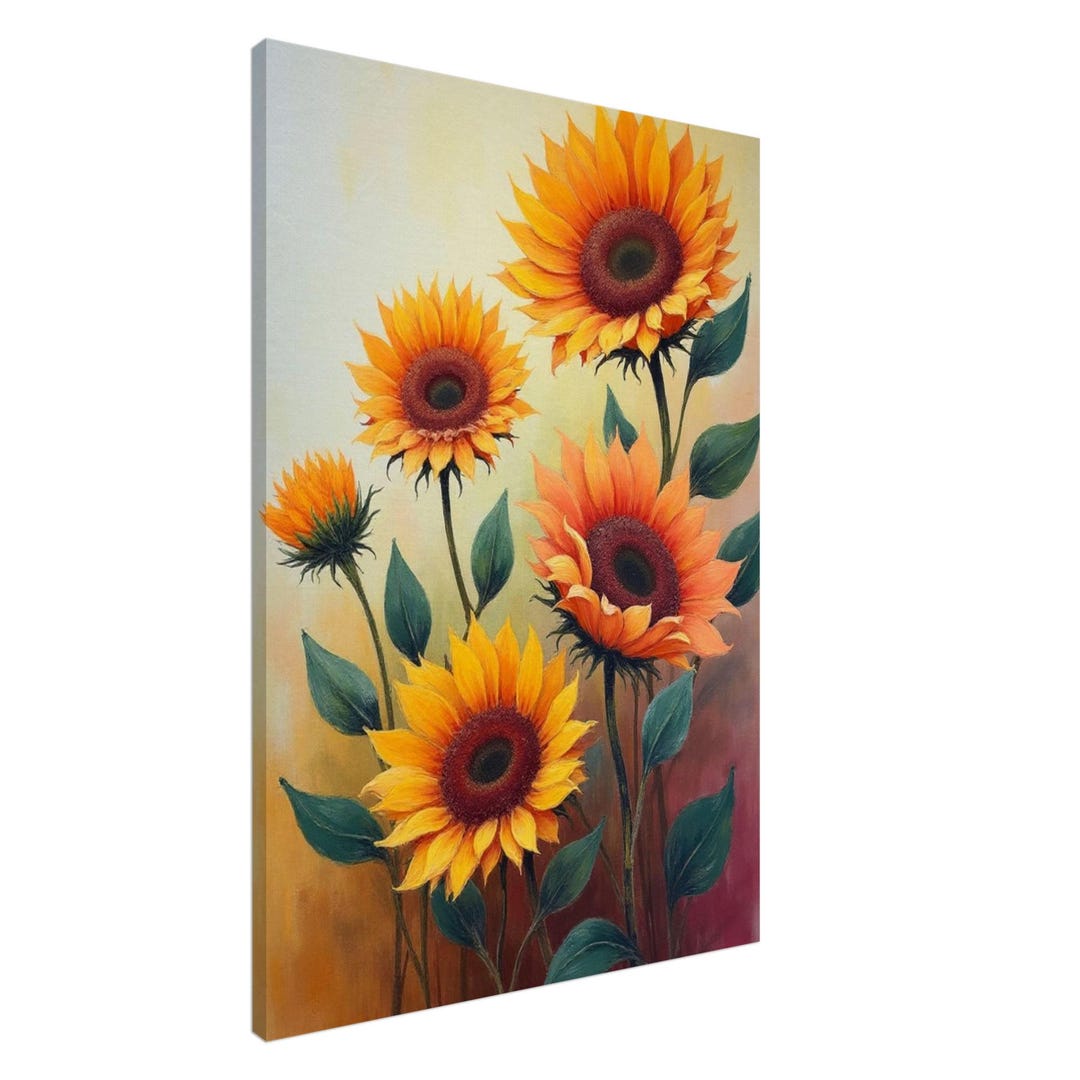 Golden Radiance – Sunflower Canvas Wall Art - Etsy