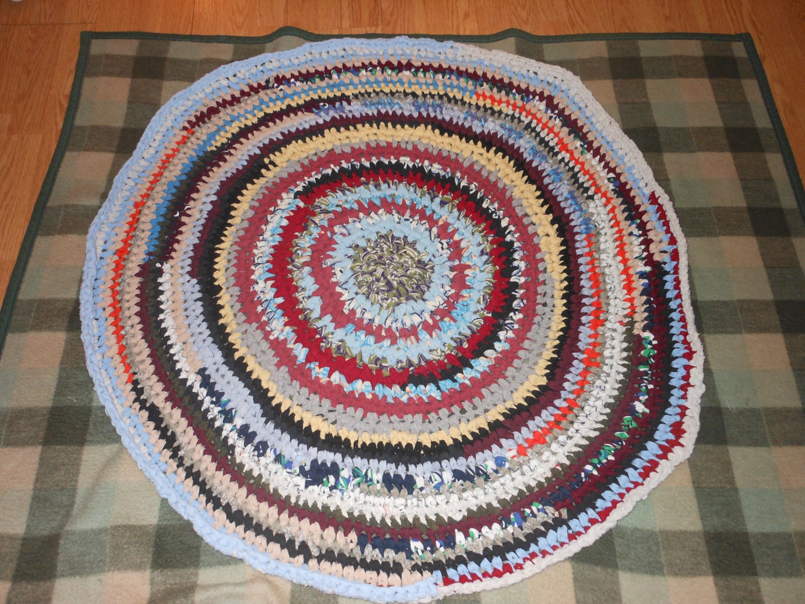 Multi-colored Round Crochet Rag Rug-colors of a Rainbow by Melmac - Etsy