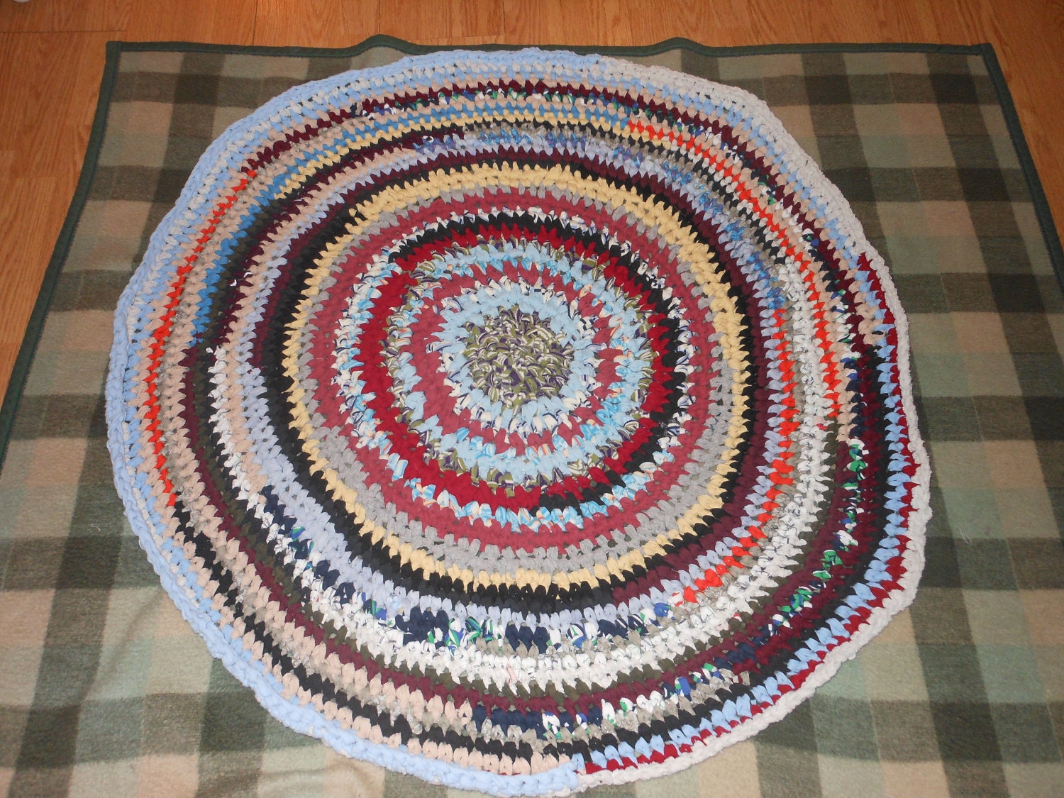Multi-colored Round Crochet Rag Rug-colors of a Rainbow by Melmac - Etsy