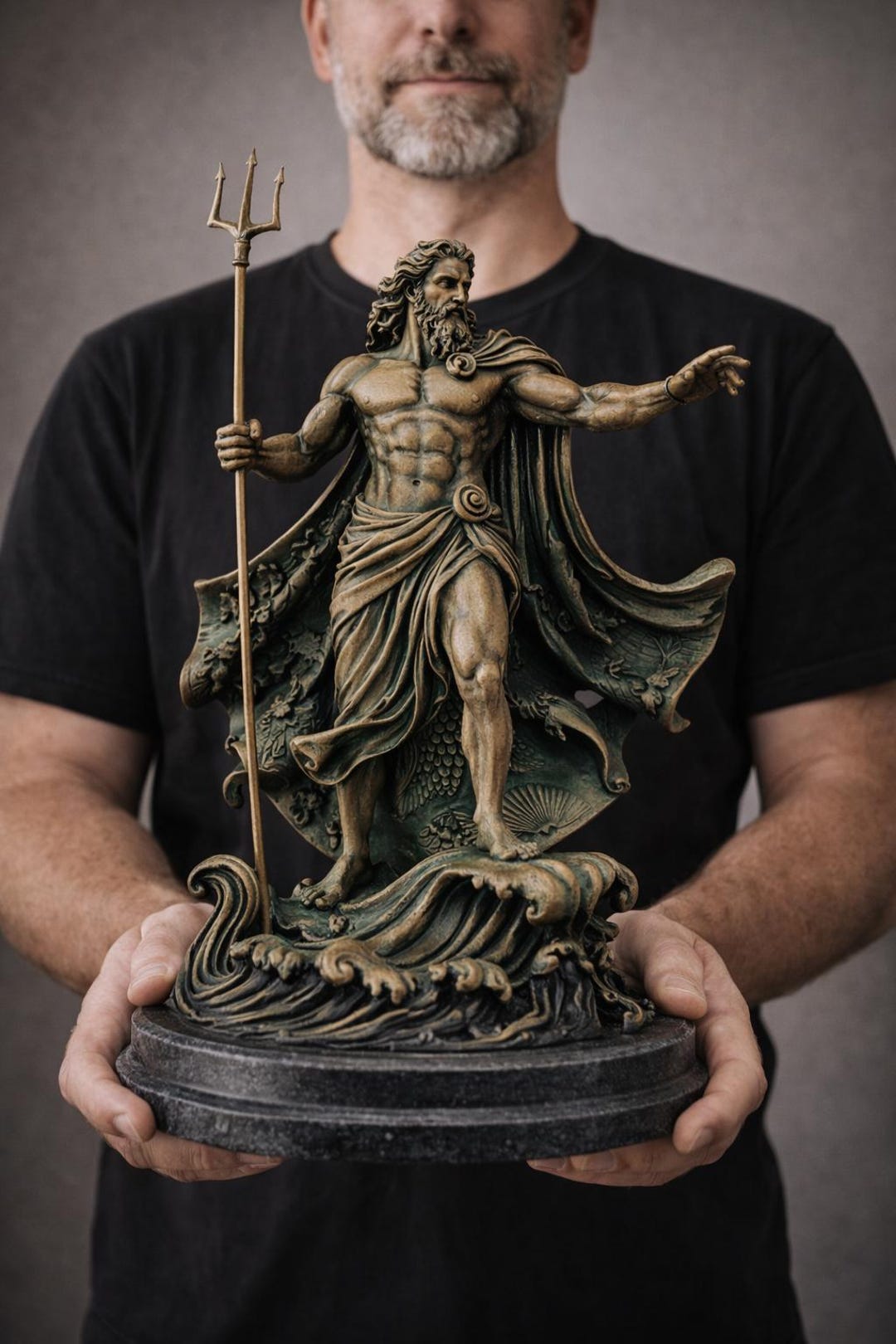 Poseidon Statue STL File, Greek Mythology God 3D Printable (digital ...