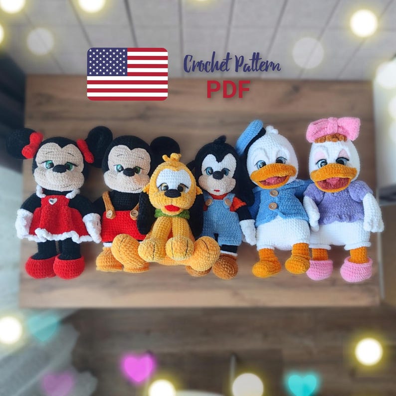 Crochet Pattern Set of 6 in 1 / Amigurumi Good Friends / Crochet Mouse ...