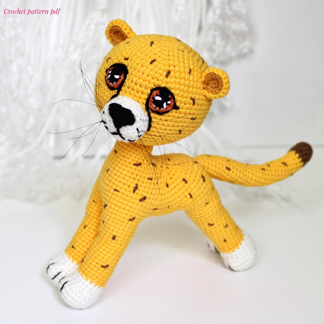 Cheetah Crochet Pattern PDF Safari Animal Amigurumi Toy Crochet ...