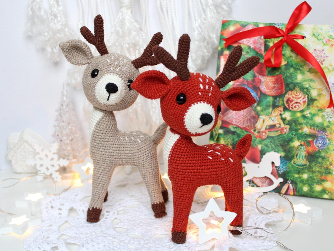 Christmas Deer Crochet Pattern PDF Amigurumi Reindeer Holiday Toy - Etsy
