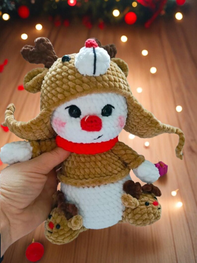Crochet Snowman Pattern PDF, Amigurumi Christmas Snowman, Easy Beginner ...