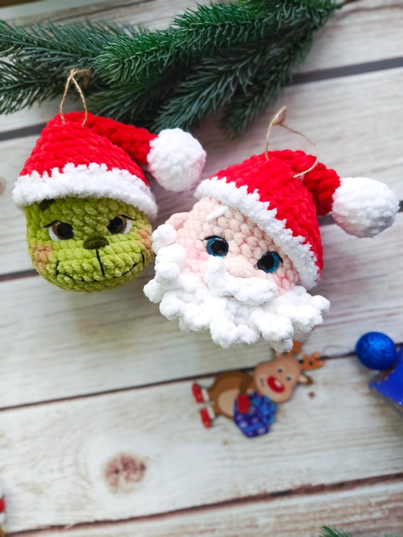 Crochet Christmas Tree Decorations Toys Set 3 in 1 Pattern PDF ...
