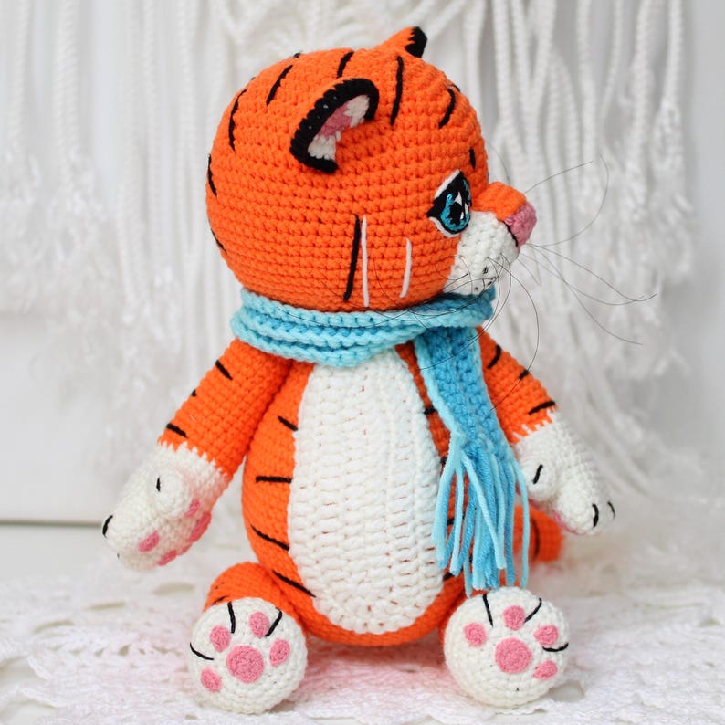Tiger Crochet Pattern PDF Amigurumi Animal Plush Tiger Crochet Tutorial Safari Toy - Etsy
