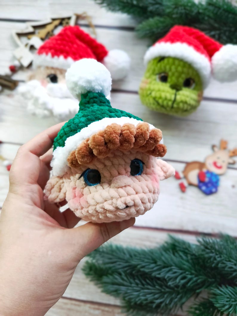 Crochet Christmas Tree Decorations Toys Set 3 in 1 Pattern PDF ...