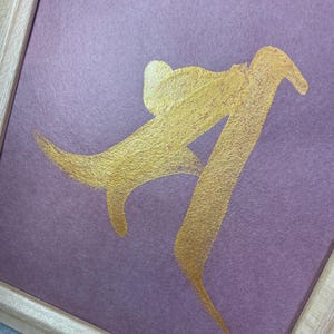 Framed Sho-kannon Seed Syllable Art - Hand-painted Sanskrit Calligraphy ...